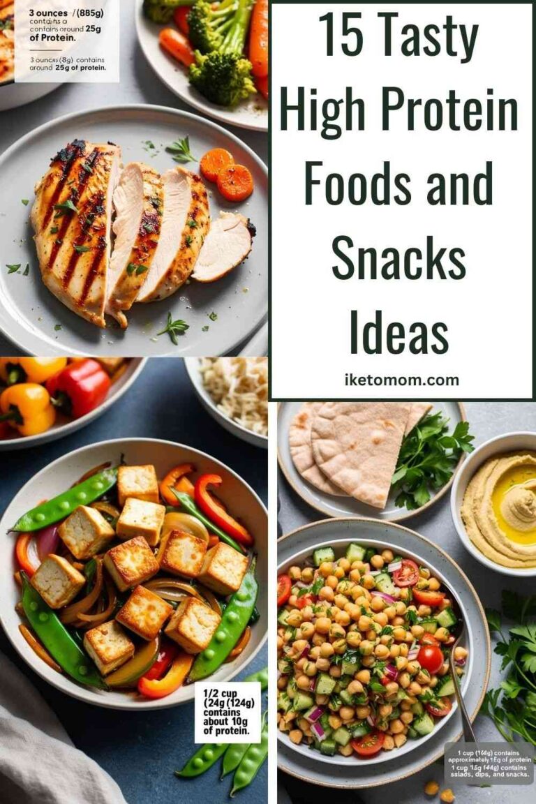 15 Tasty High Protein Foods and Snacks Ideas - i Keto Mom [Best and ...