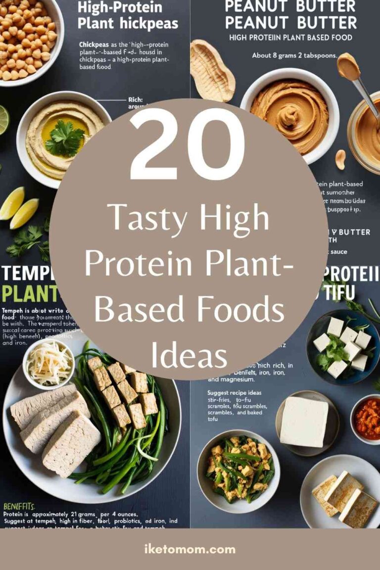 20 Tasty High Protein Plant-Based Foods Ideas - i Keto Mom [Best and ...