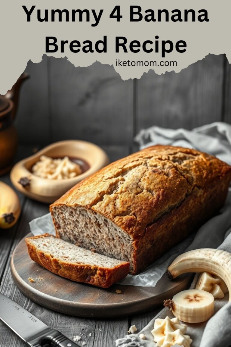 Yummy 4 Banana Bread Recipe - i Keto Mom [Best and Easy Low Carb Keto ...