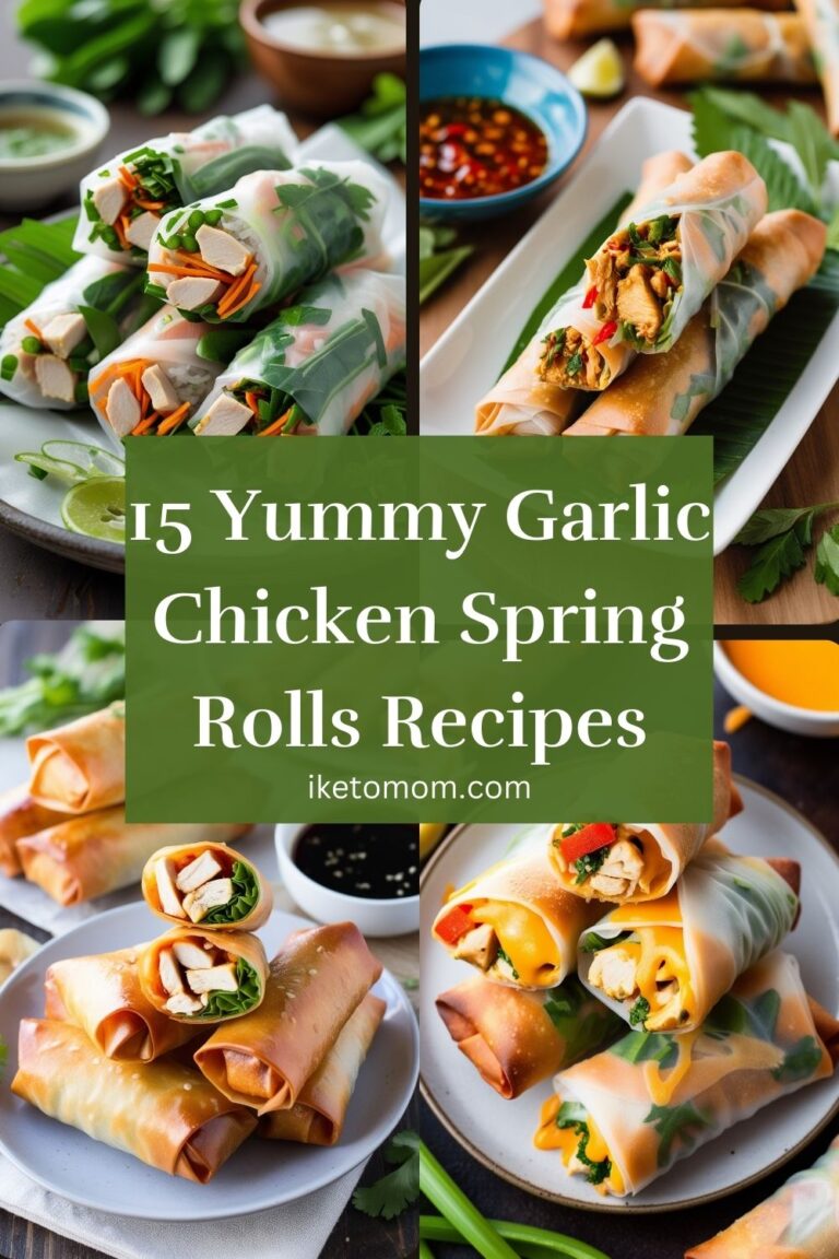 15 Yummy Garlic Chicken Spring Rolls Recipes - i Keto Mom [Best and ...