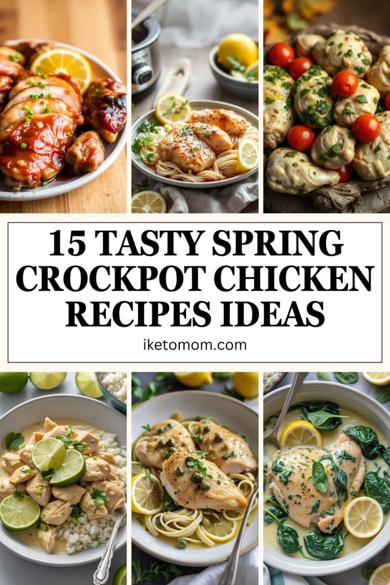 15 Tasty Spring Crockpot Chicken Recipes Ideas - i Keto Mom [Best and ...